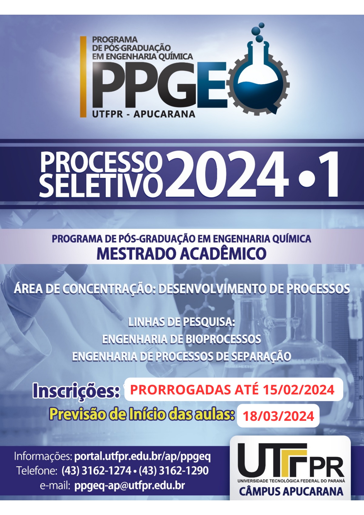 Programa De Pós Graduação Em Engenharia Química Inscrições Prorrogadas