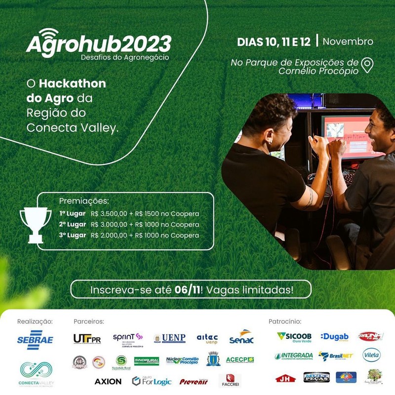 A UTFPR Cornélio Procópio é parceira no AGROHUB 2023